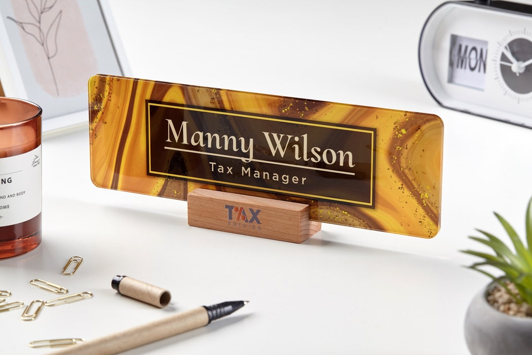 Accountant Desk Name Plate Coworker Christmas Gift Custom - Etsy