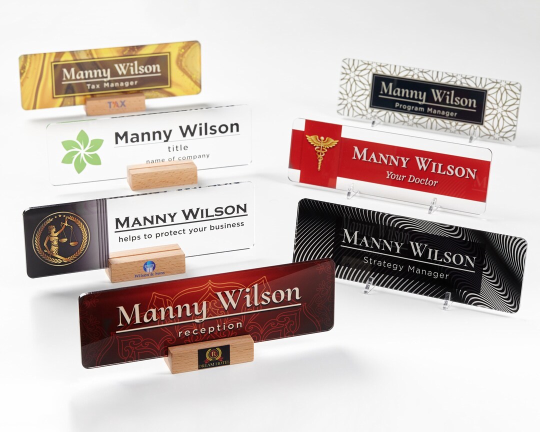 Corporate Gifts, Desk Name Plate for Men, Boss Name Plaque, Social ...