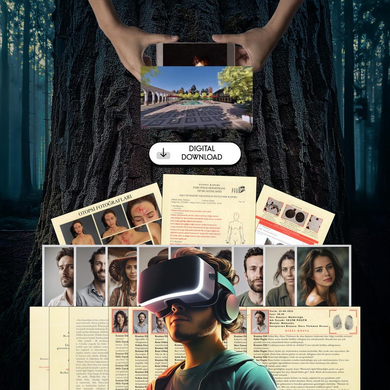 Whodunit Detective Game Printable Murder Mystery VR Scenes Digital ...