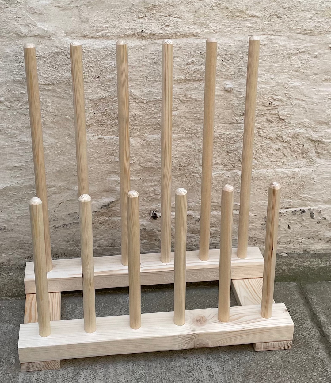 Wellington Boot Stand Wooden Wellie Rack Welly Storage 6 Pairs ...