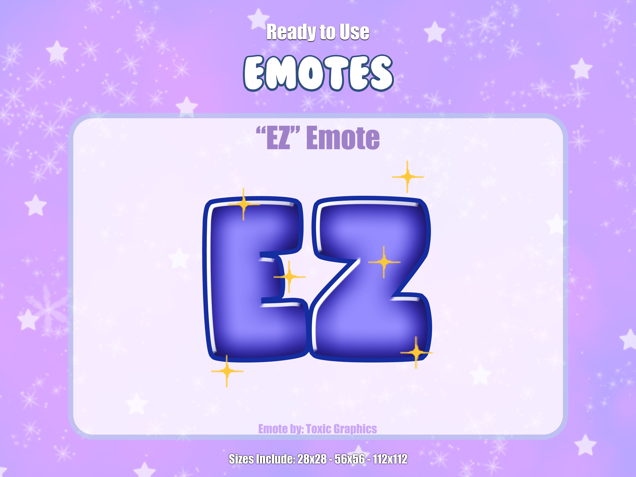 EZ Twitch Emote / EZ Emote / Streamer Twitch Emote / EZ Streamer Emote / Aesthetic - Etsy
