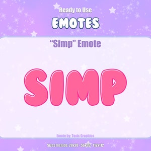 Simp Emote / Simp Emote / Streamer Emote / Pink Emote / Pink - Etsy