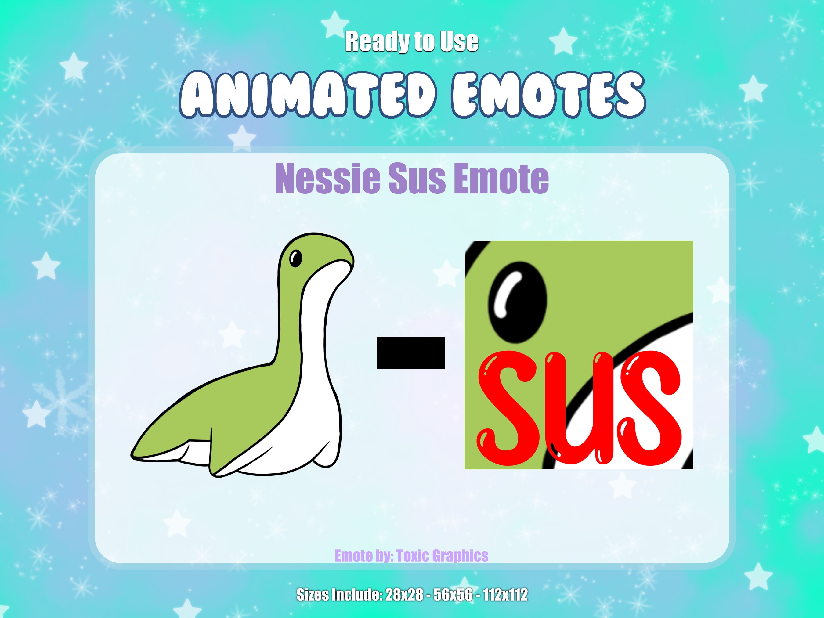 Animierte Sus Emote / Nessie Animated Emote / Animierte Twitch Emote ...