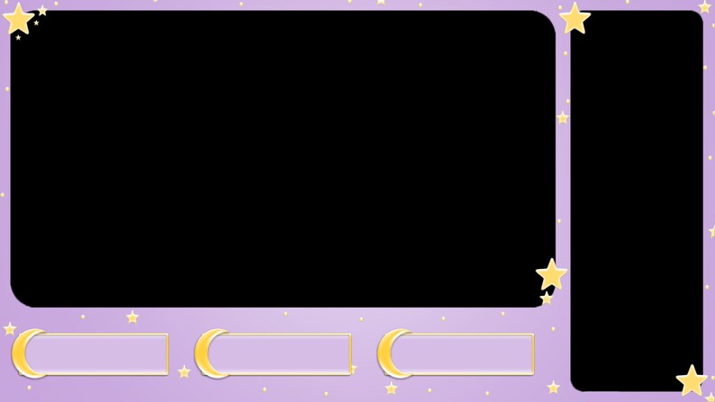 Pastel Moon Streamer Package / Pastel Twitch Overlay / Stars Overlay ...