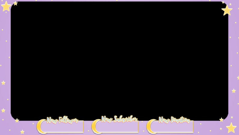 Pastel Moon Streamer Package / Pastel Twitch Overlay / Stars Overlay ...