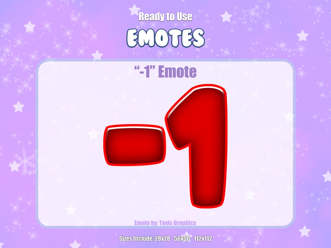Minus 1 Emote / Gta-inspired Emote / GTA RP / Twitch Emote / - Etsy