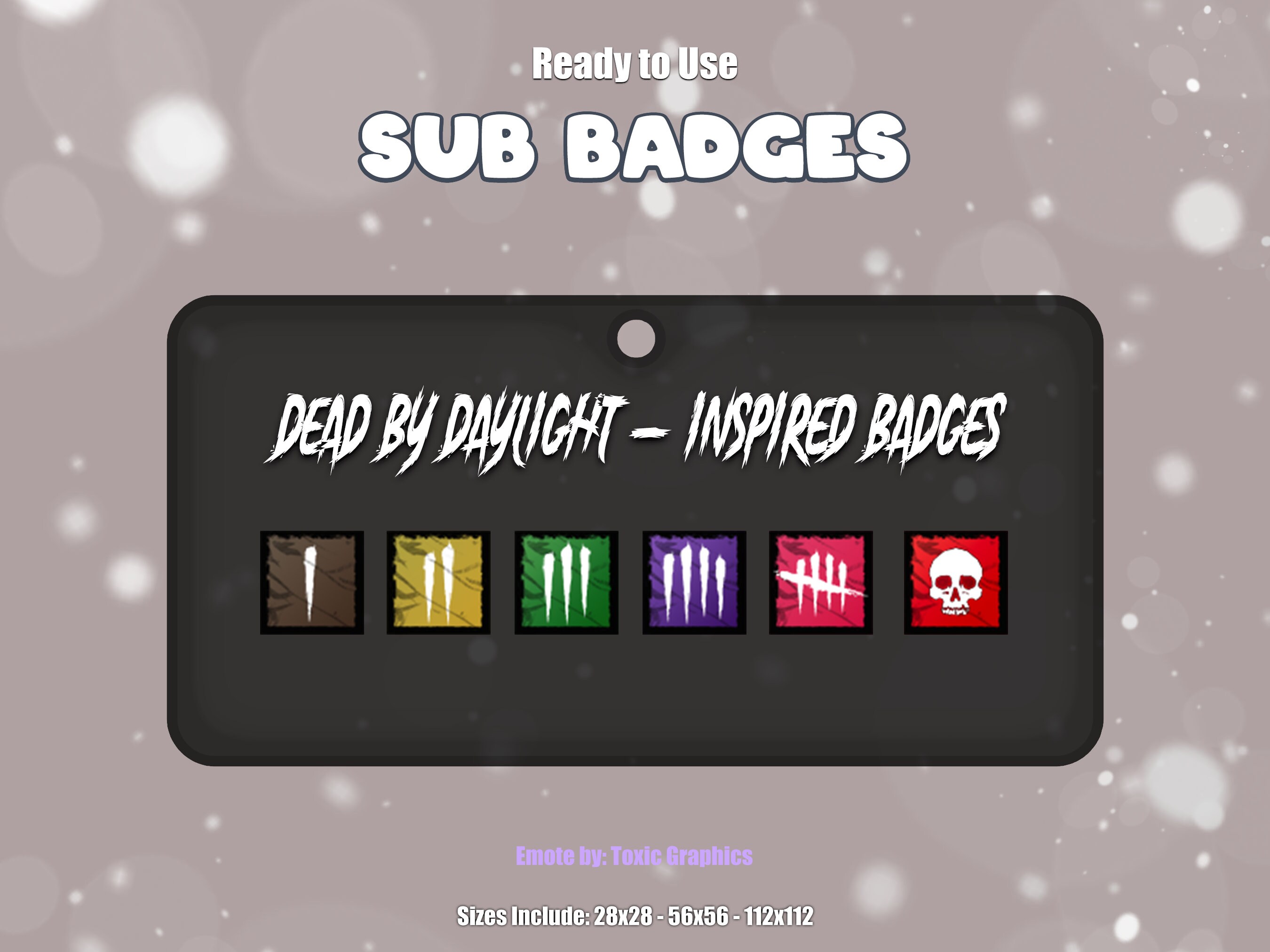 DBD Dead by Dalight Inspired Sub Badges / Twitch Sub Badges / Streamer ...