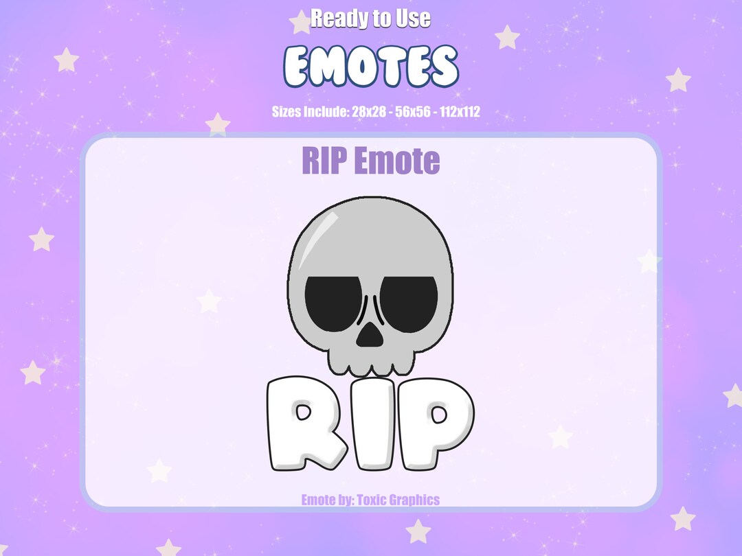 RIP Twitch Emote / Cute Twitch Emote / RIP Streamer Emote / Premade ...