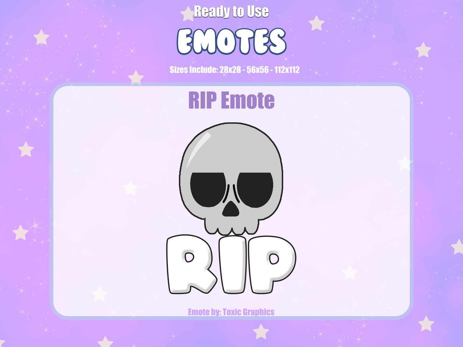 RIP Twitch Emote / Cute Twitch Emote / RIP Streamer Emote / Premade ...
