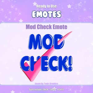 Mod Check Emote / Mod Emote / Twitch Mod Emote / Twitch Emote ...