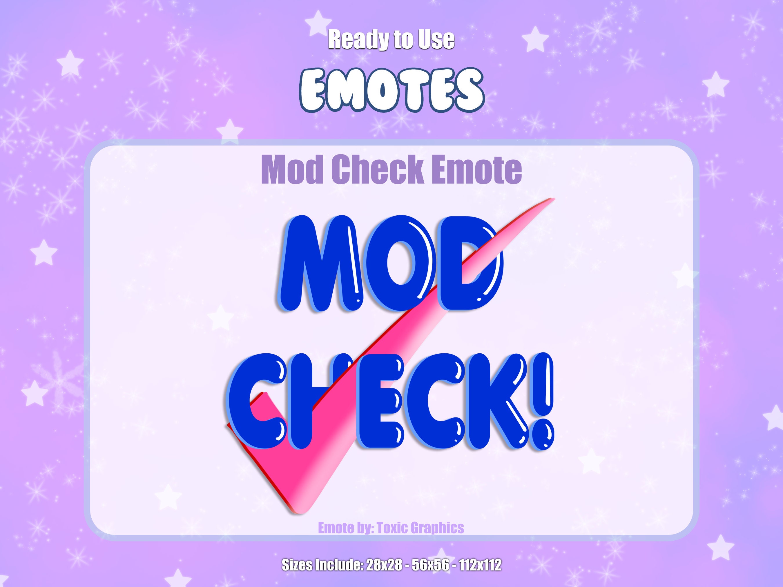 Mod Check Emote / Mod Emote / Twitch Mod Emote / Twitch Emote ...