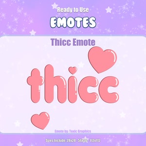 Thicc Emote / Thicc Static Emote / Animated Twitch Emote /kawaii Emote ...