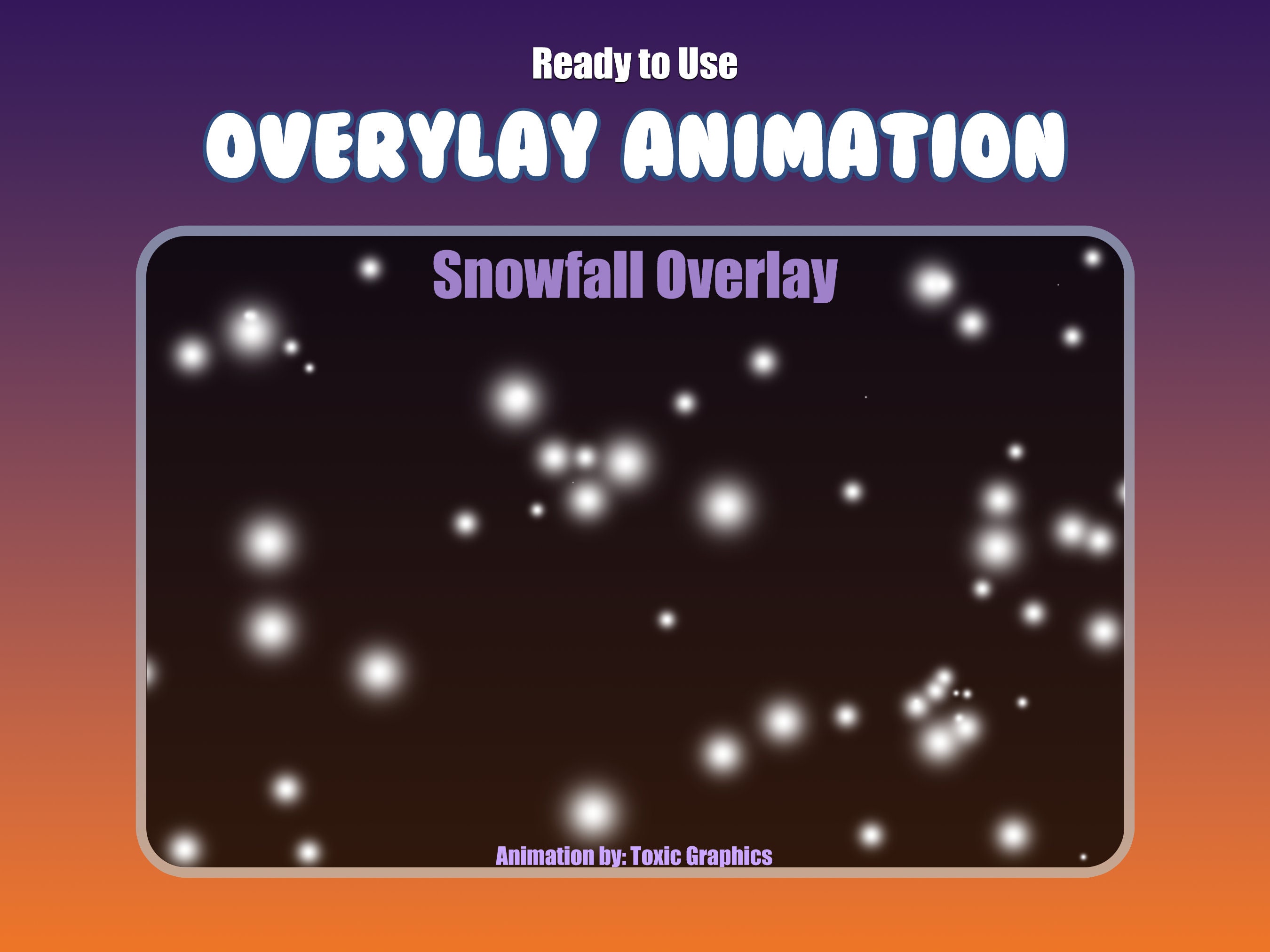 Twitch Snow Overlay / Cute Snowfall Overlay / Christmas Stream Overlay ...