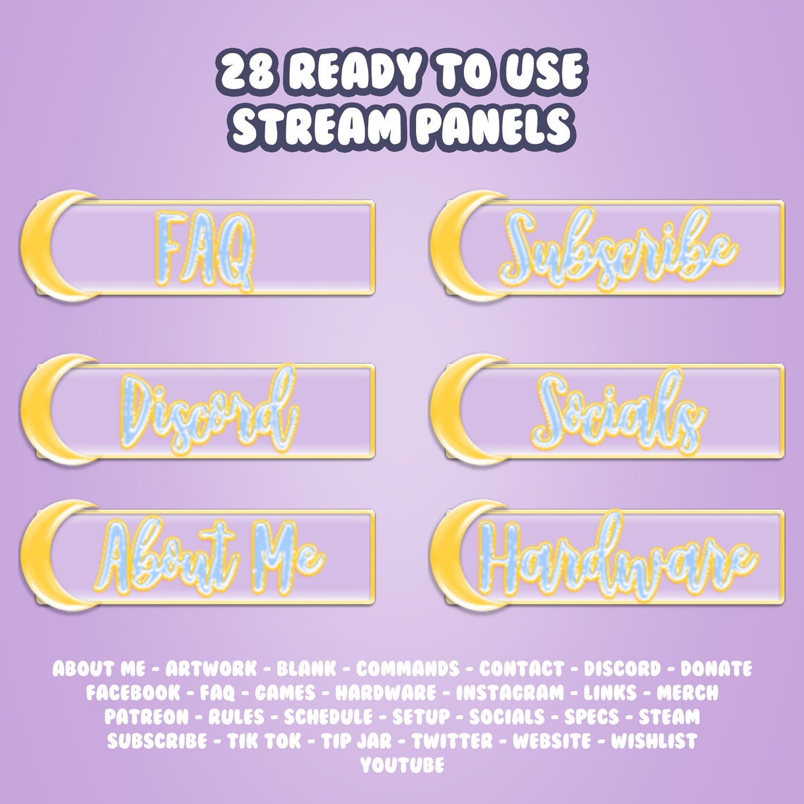 Pastel Moon Streamer Package / Pastel Twitch Overlay / Stars Overlay ...