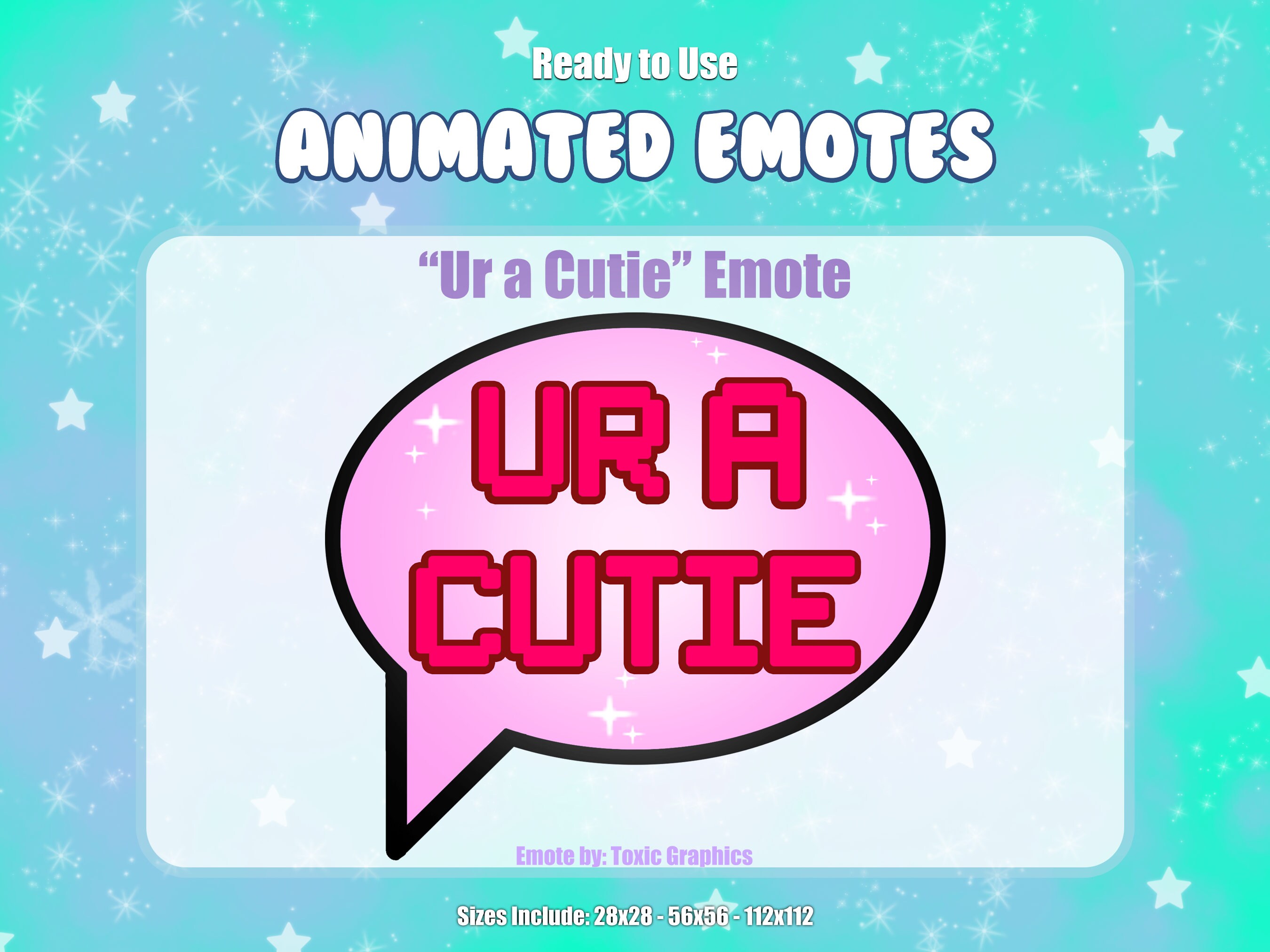Ur a Cutie Animated Emote / Twitch Animated Emote / Cute Emote ...