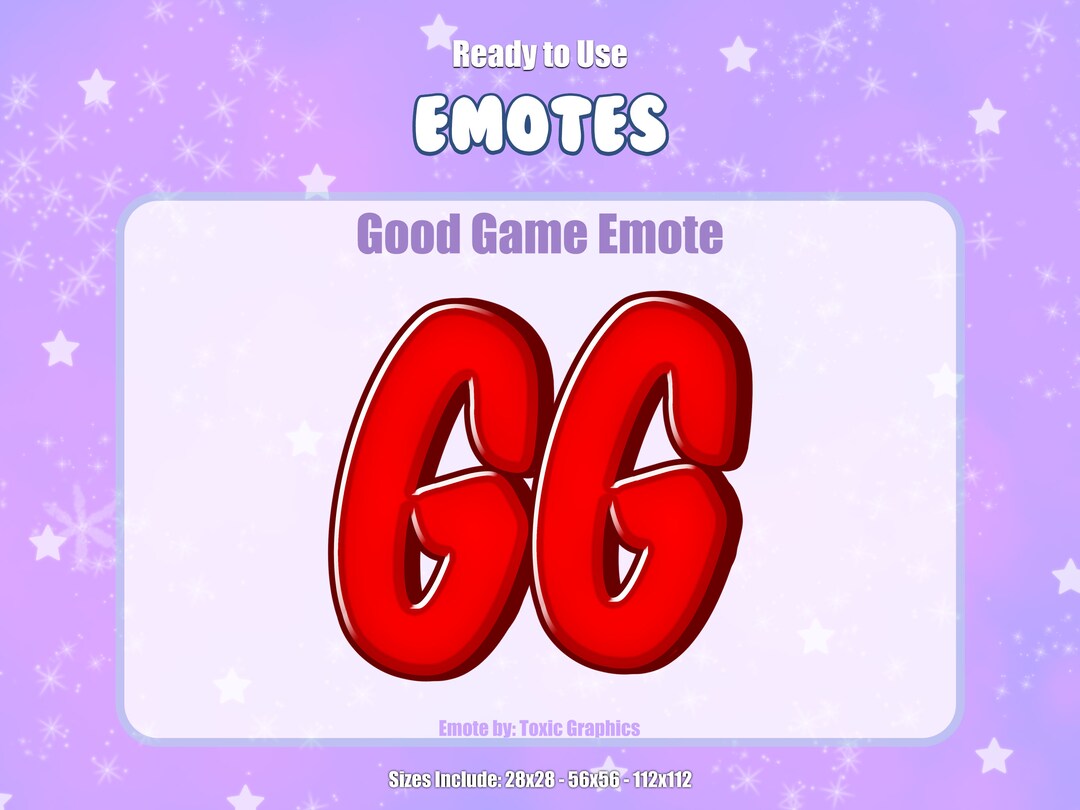 GG Twitch Emote / Good Game Emote / Good Game Twitch Emote / Twitch ...