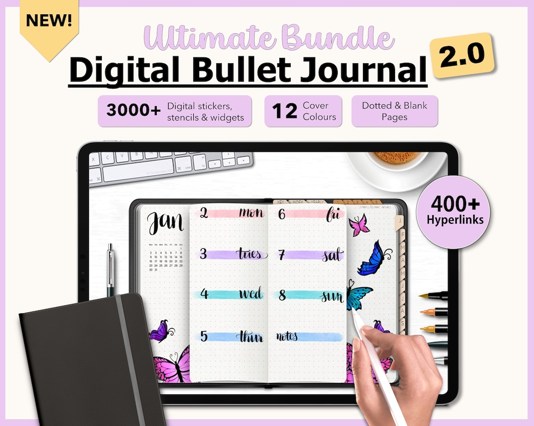 Digital Bullet Journal Undated Digital Planner Goodnotes - Etsy Australia