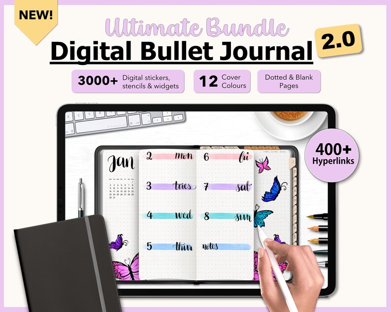 Digital Bullet Journal Undated Digital Planner Goodnotes - Etsy