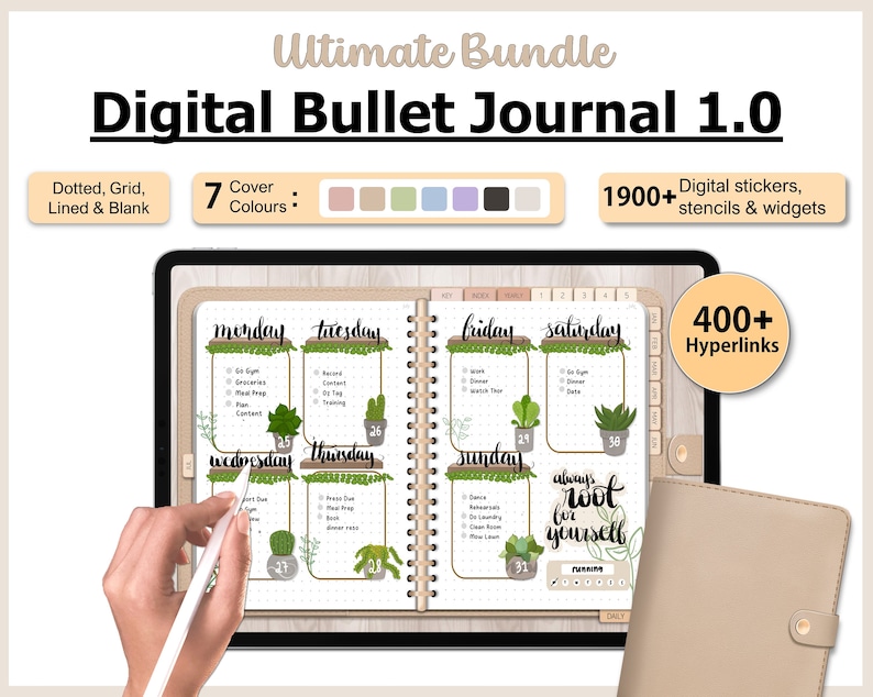 Digital Bullet Journal Undated Digital Planner Goodnotes - Etsy