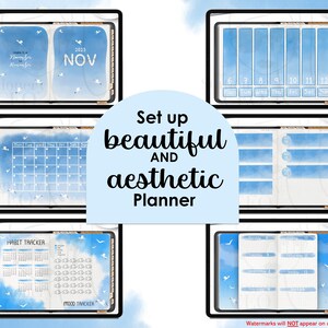 Goodnotes Stickers, Blue Sky Stickers, Digital Stickers, Digital ...