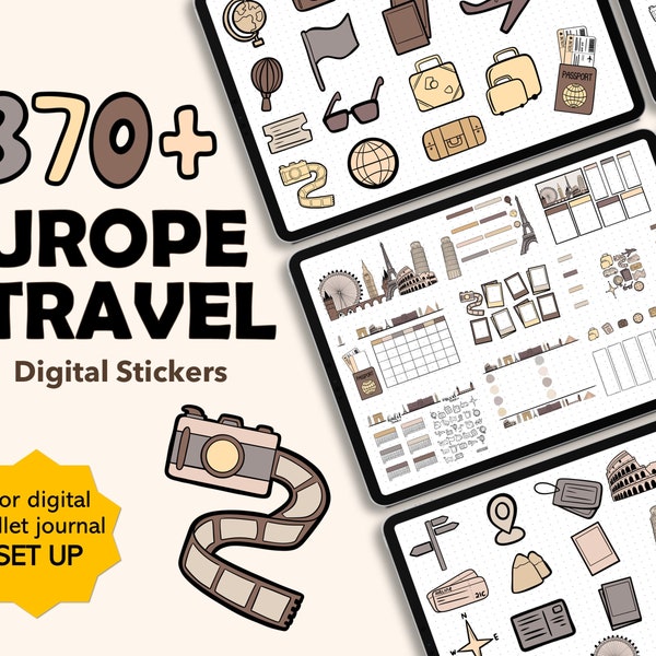 Europe Stickers - Etsy