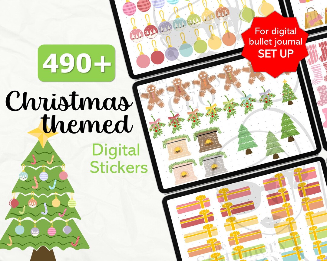 Christmas Stickers, Christmas Digital, December Planner Stickers ...