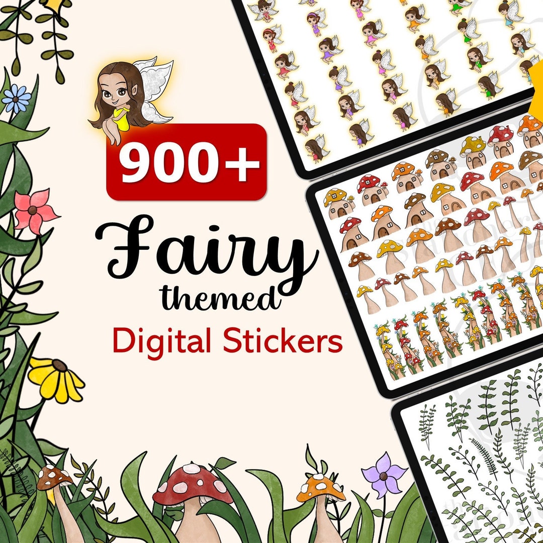 Goodnotes Stickers, Cute Fairy Planner Digital Stickers, iPad Digital ...