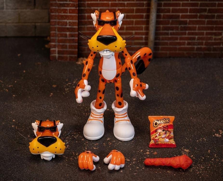Classic Chip Mascot Chester Cheetah Glow-in-the-dark Action Figure ...