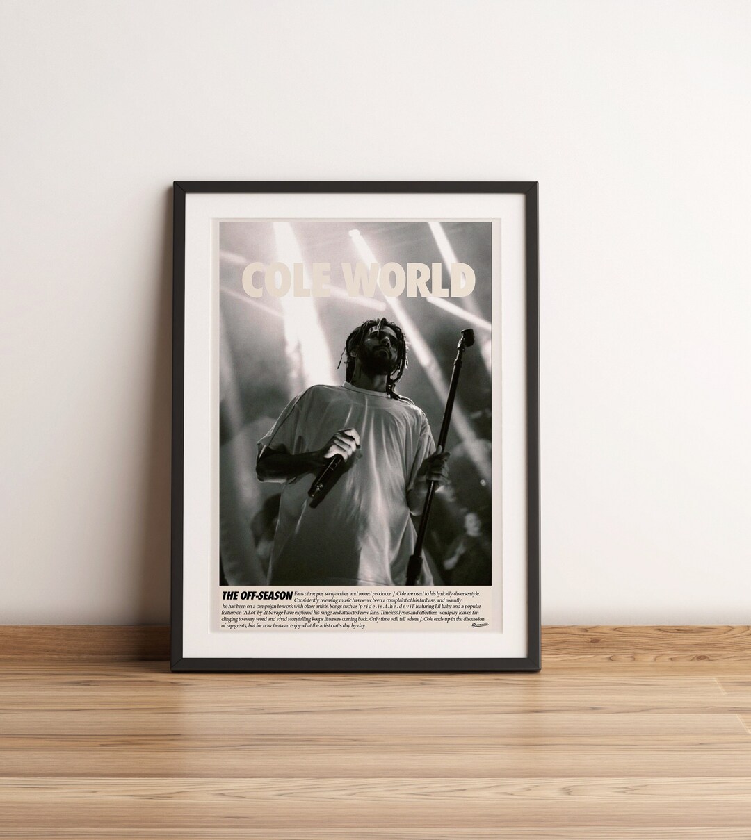 J. Cole J. Cole / Album Art Poster / Gift Idea / Home Decor / Multiple ...