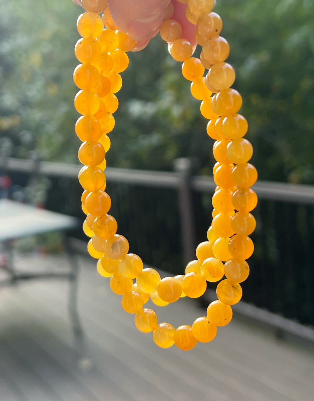 Natural Myanmar Yellow Quartzite Jade Burmese Yellow Jade Necklace ...