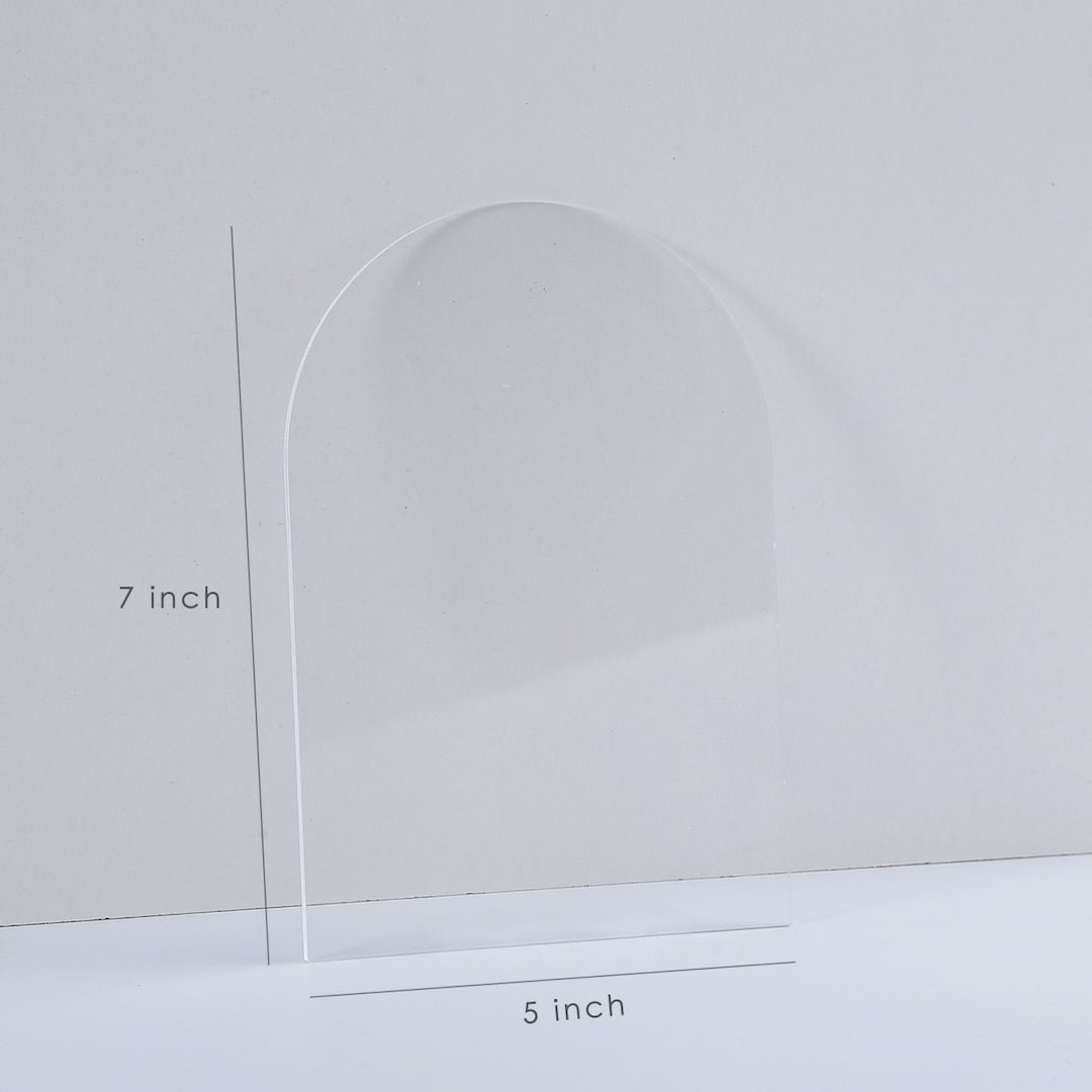 5x7" Arch Clear or Frosted Acrylic Blanks | Wedding Signs | DIY Stands ...