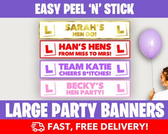 Personalised Hen Party Banner - Etsy UK
