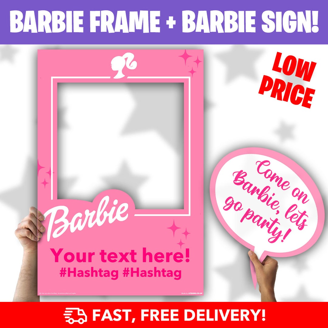 Barbie Selfie Instagram Board Barbie Speech Bubble Sign Fast Delivery ...