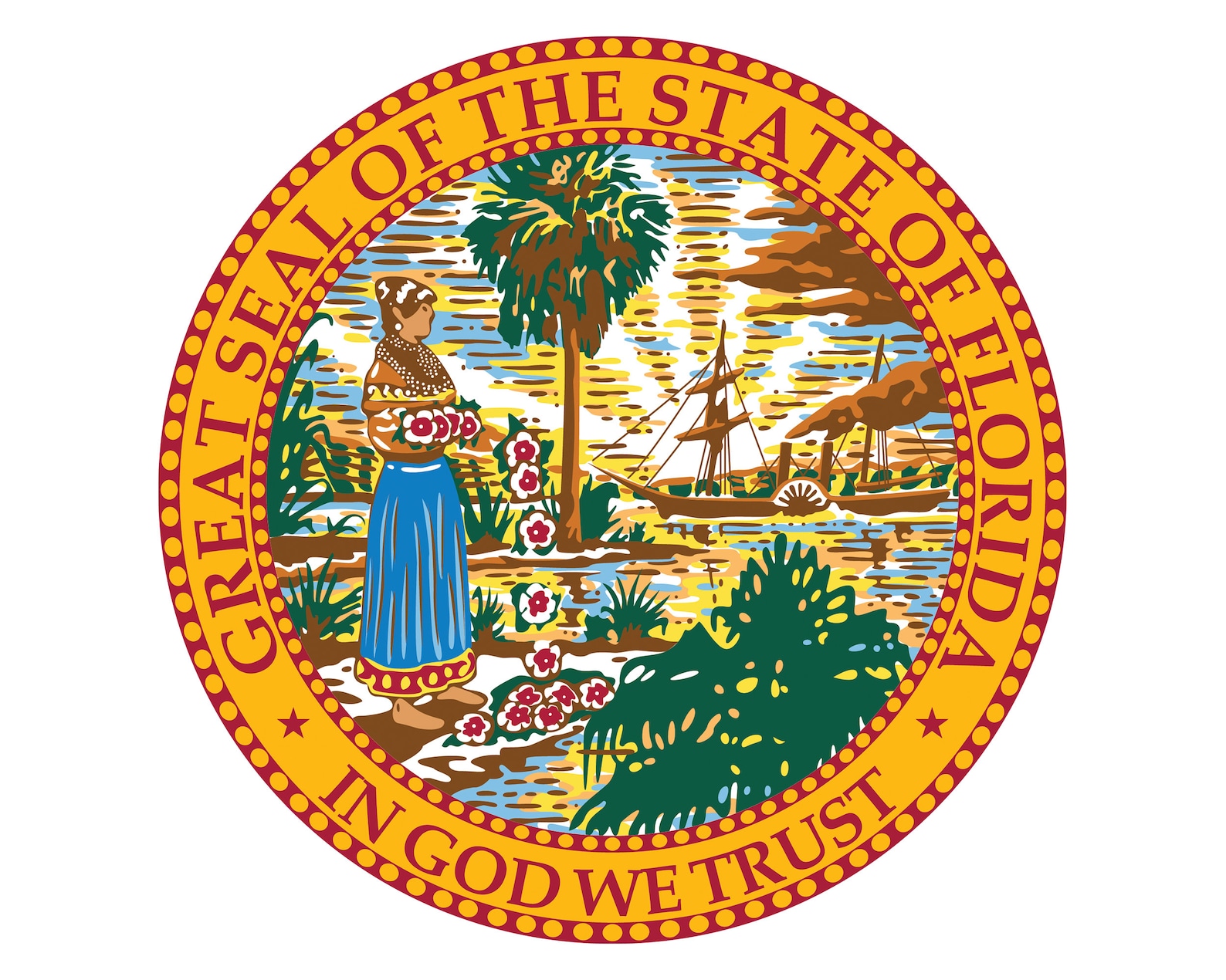 State of Florida Road Seal - Svg, Eps, Png, Pdf | Digital Download - Etsy