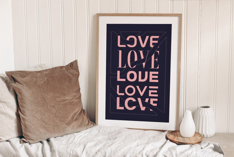 Love Quote Poster Digital Download Print Typography Design - Etsy