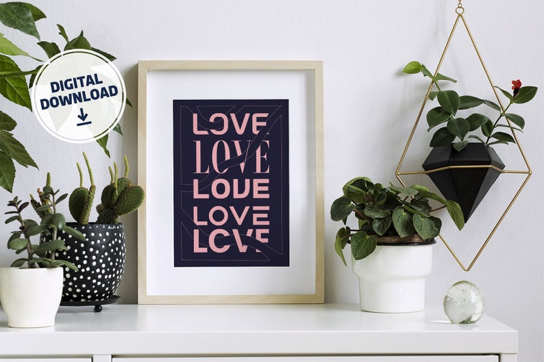 Love Quote Poster Digital Download Print Typography Design - Etsy