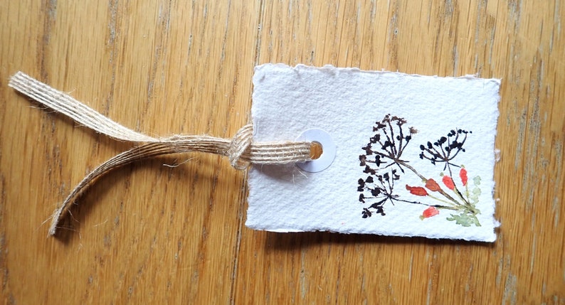 Pretty Set of 5 Hand Painted in Watercolours Gift Tags - Etsy