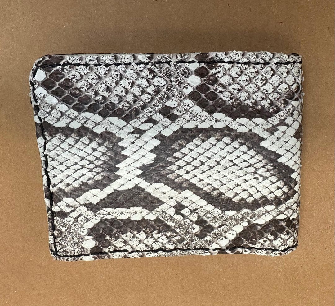 Tanned Python Bi-fold Wallet - Etsy