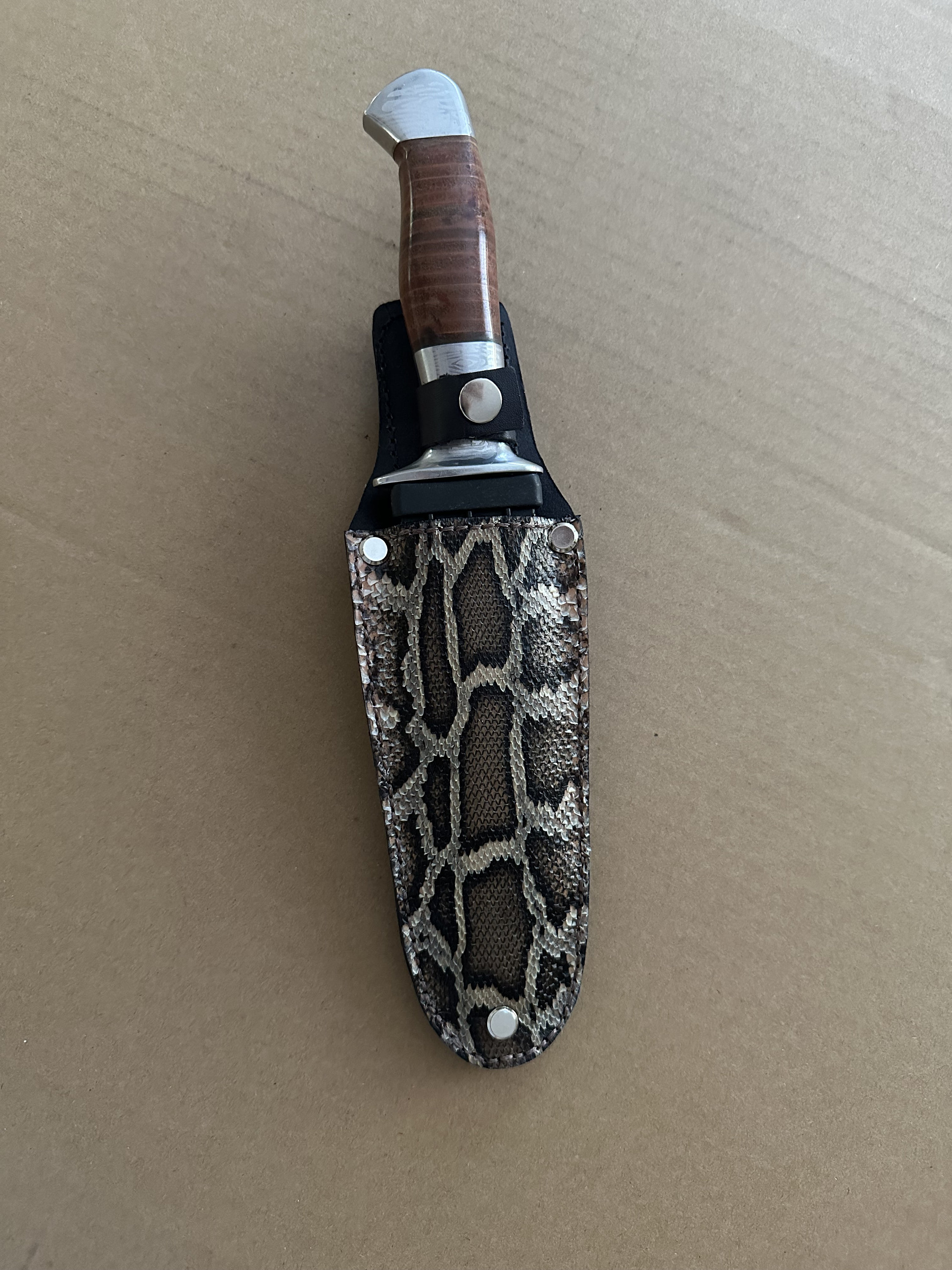 Natural Python Knife Sheath (5” Blade)...knife Included - Etsy