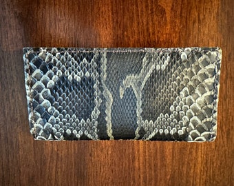 Real Burmese Python Snake Skin Wallet Handcrafted Fine Leather Interior ...