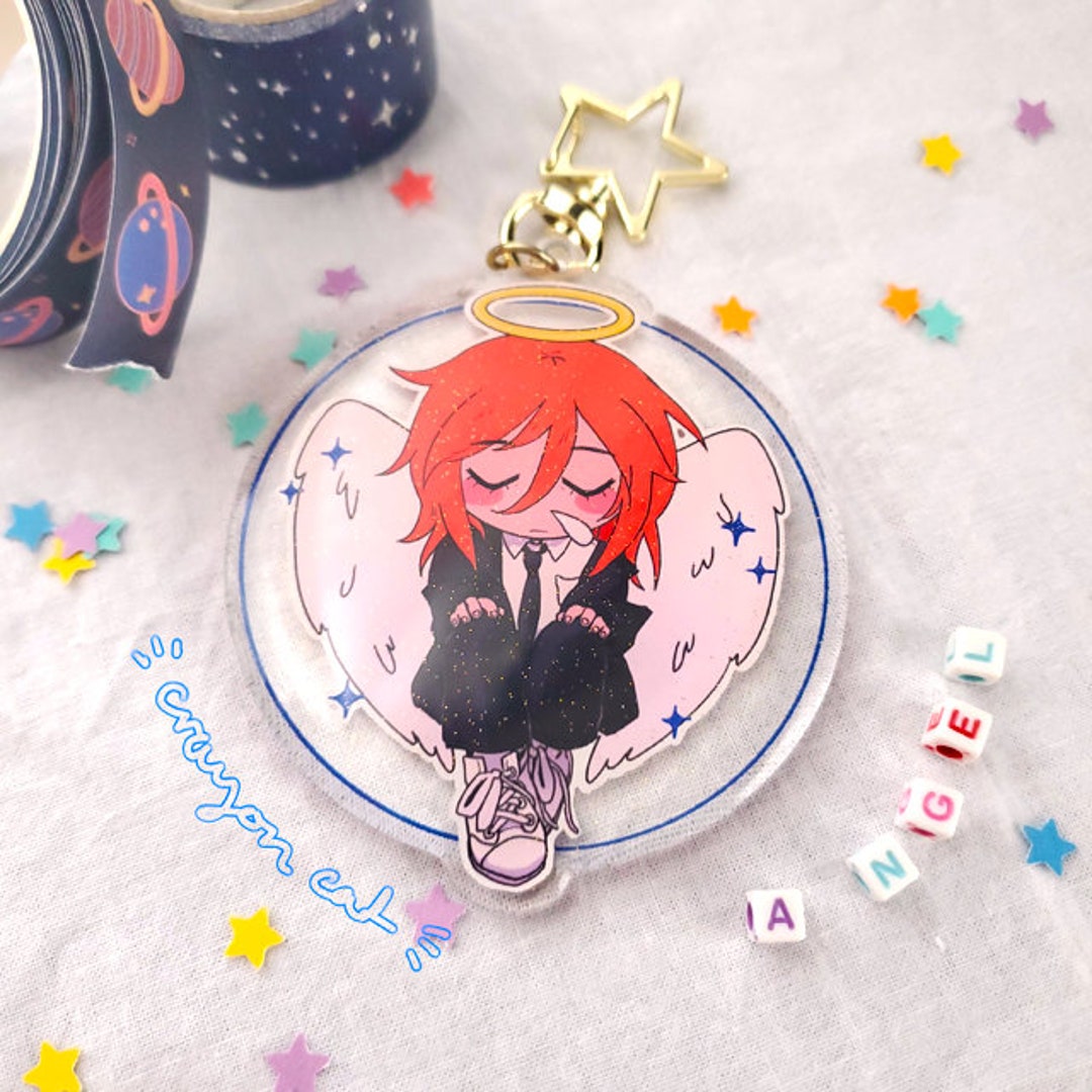 Angel Acrylic Keychain - Etsy
