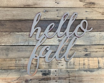 Wood Hello Cutout Sign - Etsy