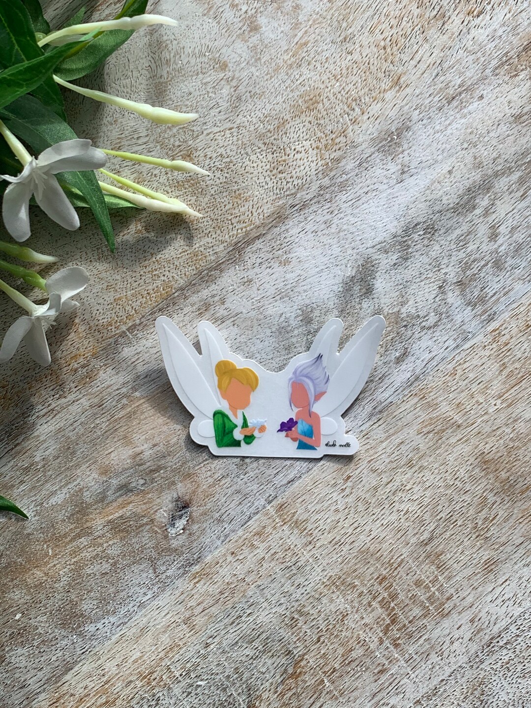 Tinkerbell and Periwinkle Disney Fairies Sticker/matte Water Resistant ...
