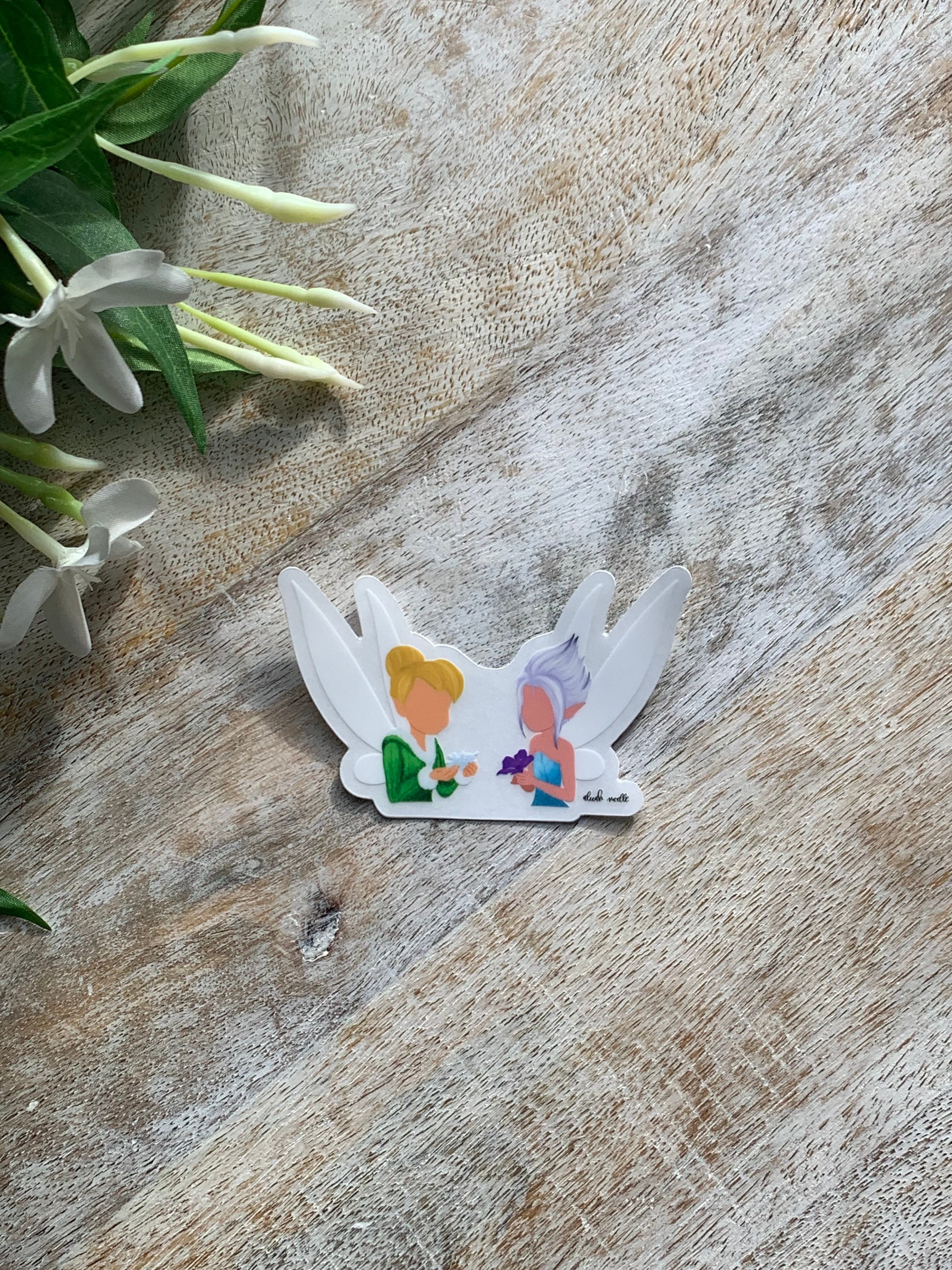 Tinkerbell and Periwinkle Disney Fairies Sticker/matte Water Resistant ...