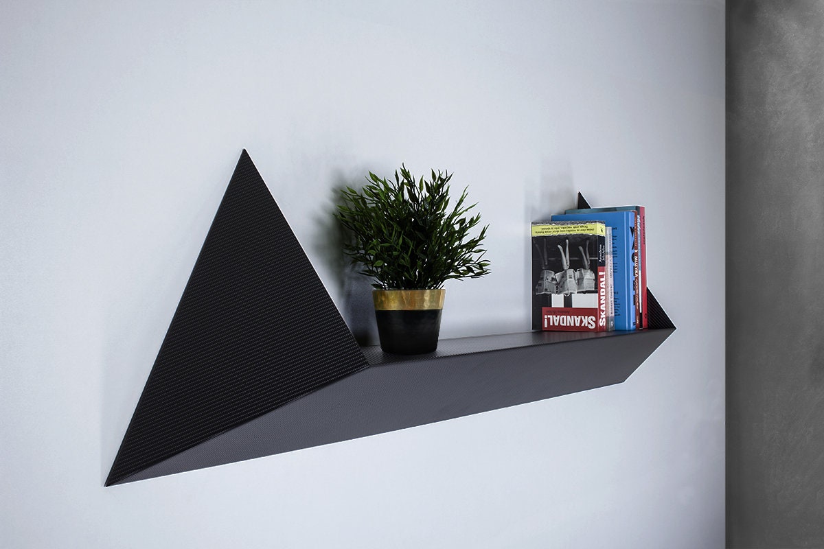 Modern Stylish Shelf STEALTH Unique Design Carbon Fiber Pattern Loft ...