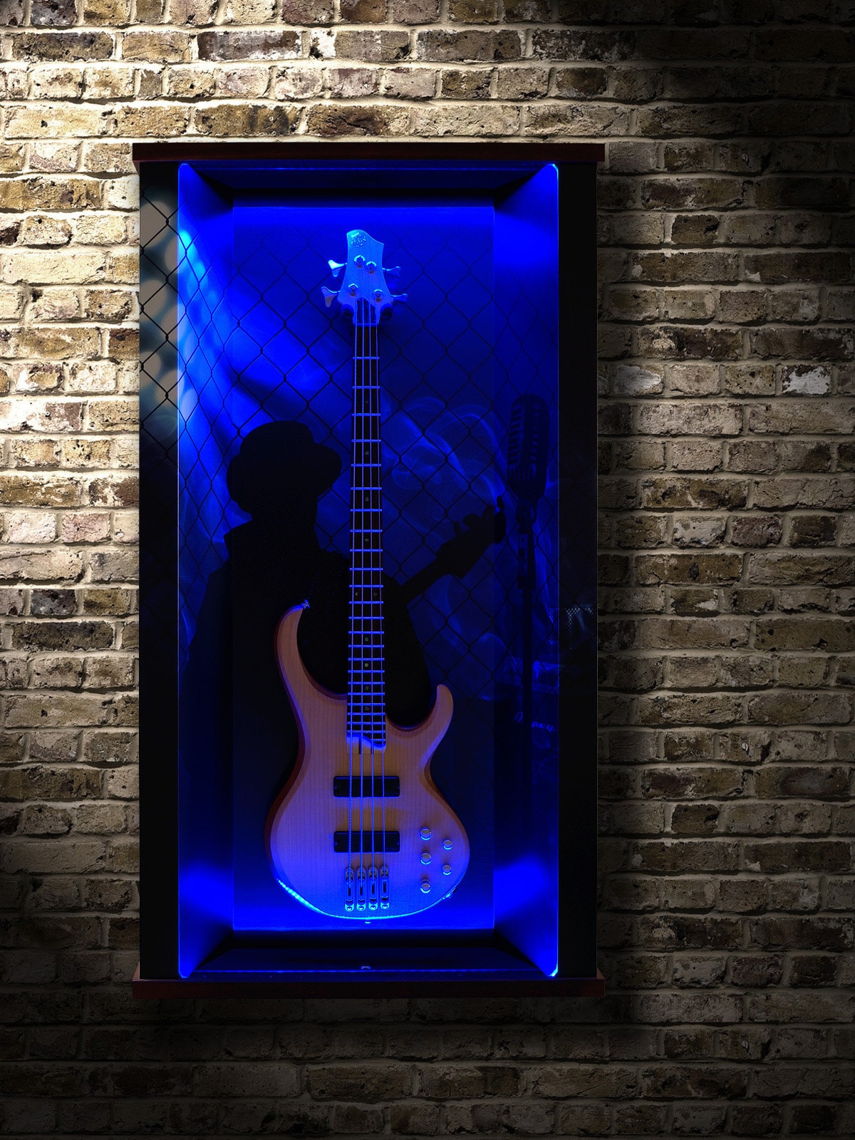 Guitar Display Case 'bassman' | Guitar Cabinet | Guitar Hanger | RGB ...
