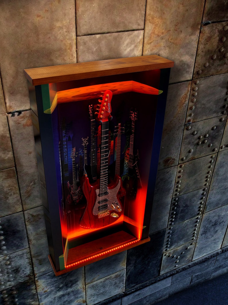 Guitar Display Case "guitar Levitation' | Guitar Cabinet | Guitar ...