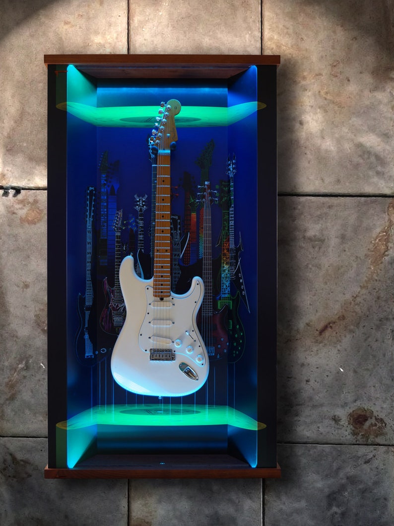 Guitar Display Case "guitar Levitation' | Guitar Cabinet | Guitar ...