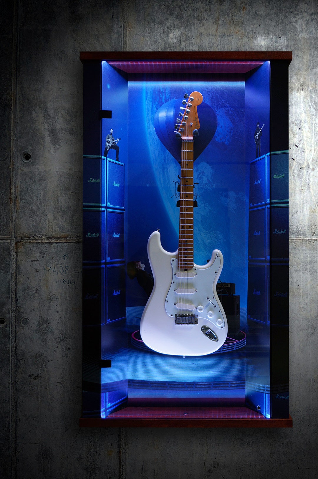 Guitar Display Case "baloon' | Guitar Cabinet | Guitar Hanger | RGB LED ...