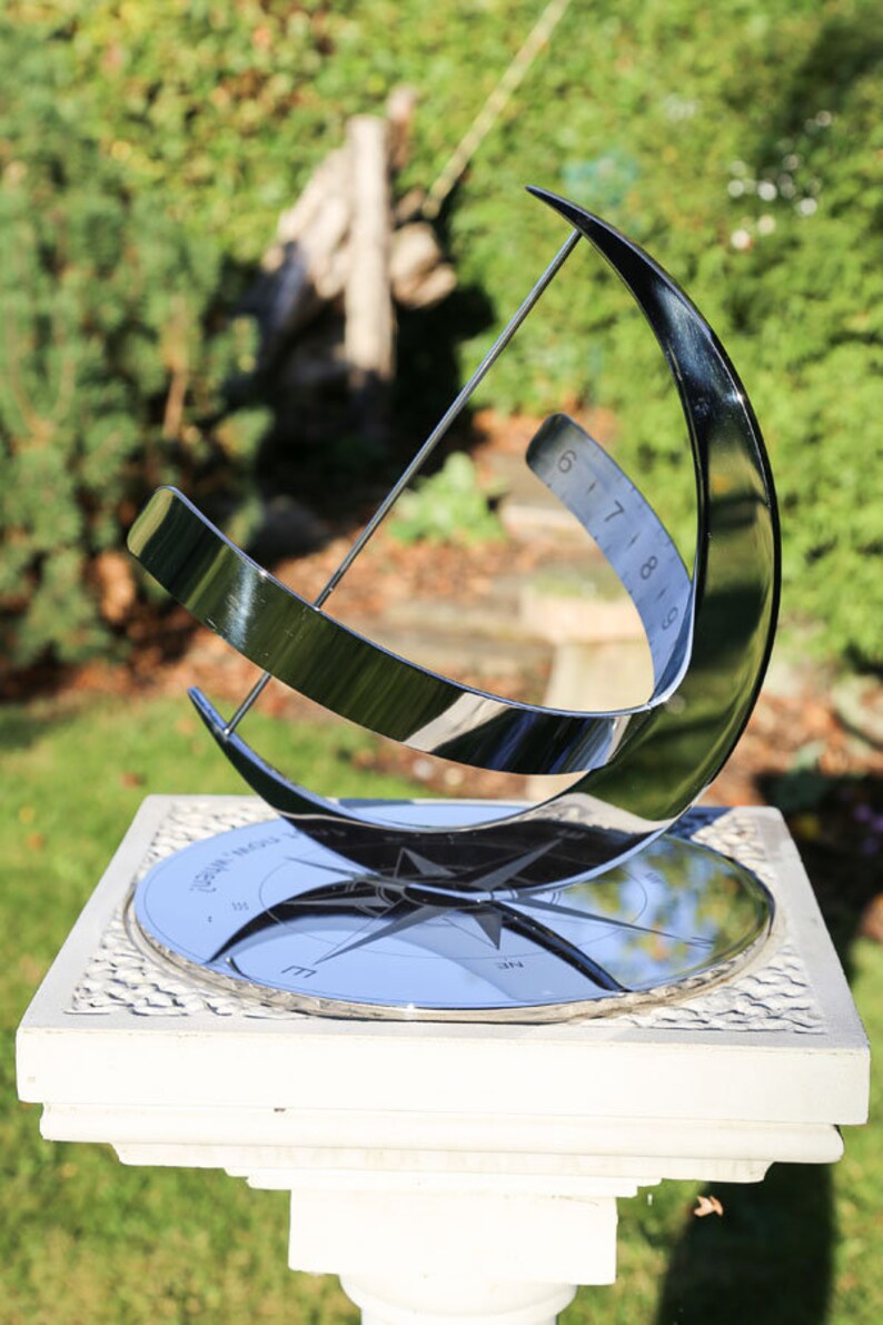 Personalised Handmade Stainless Steel Sundial - Etsy